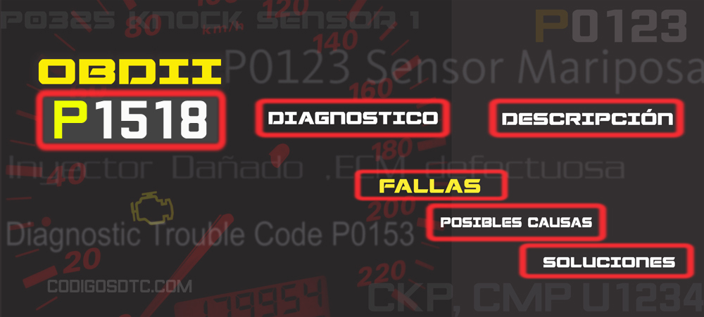 CÓDIGO P1518 (todas las marcas) | Síntomas y Soluciones