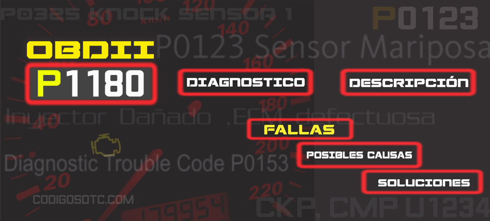 CÓDIGO P1180 (todas las marcas) | Síntomas y Soluciones