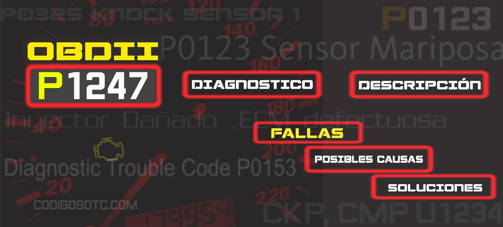 CÓDIGO P1247 (todas las marcas) | Síntomas y Soluciones