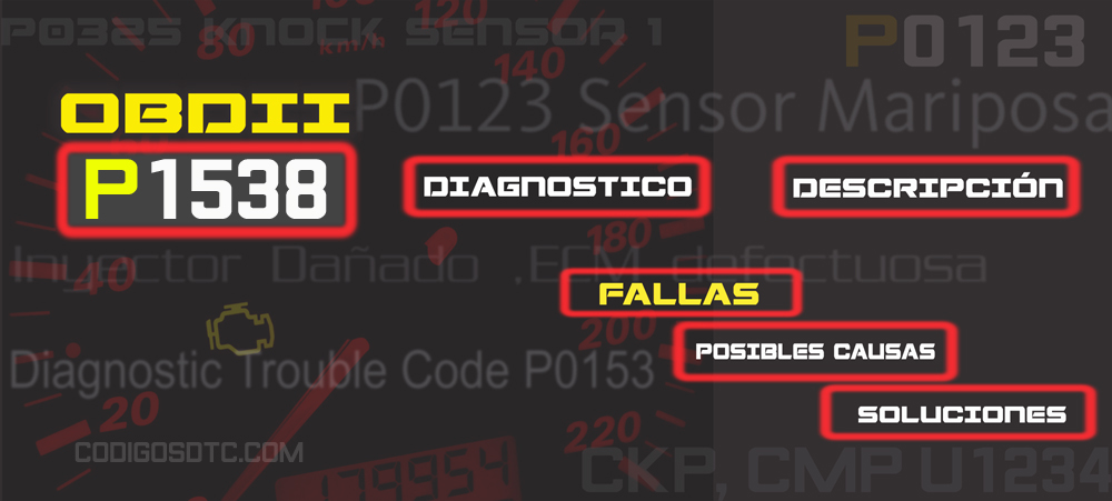 CÓDIGO P1538 (todas las marcas) | Síntomas y Soluciones