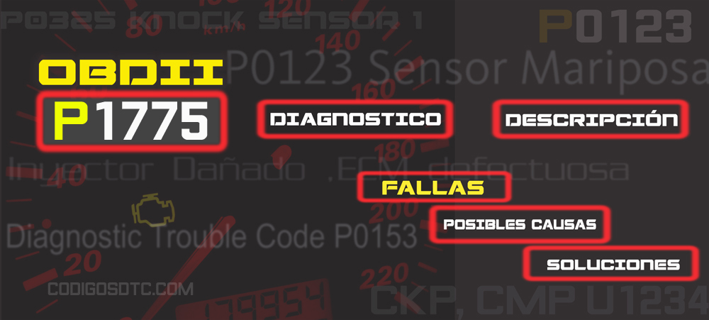 CÓDIGO P1775 (todas las marcas) | Síntomas y Soluciones