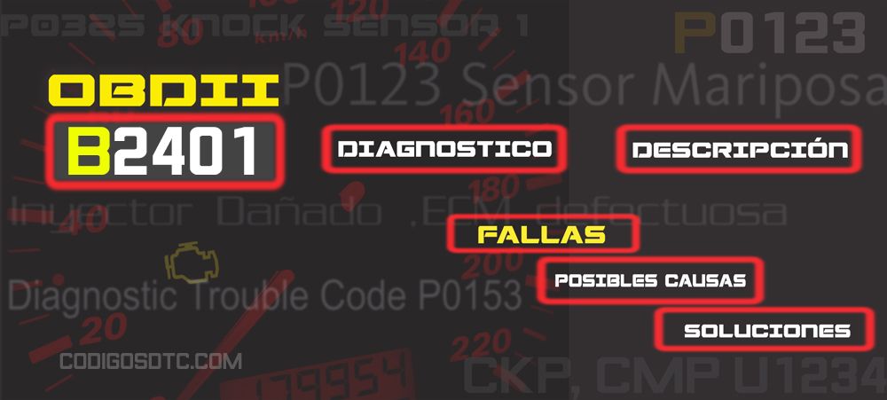 CÓDIGO B2401 (todas las marcas) | Síntomas y Soluciones