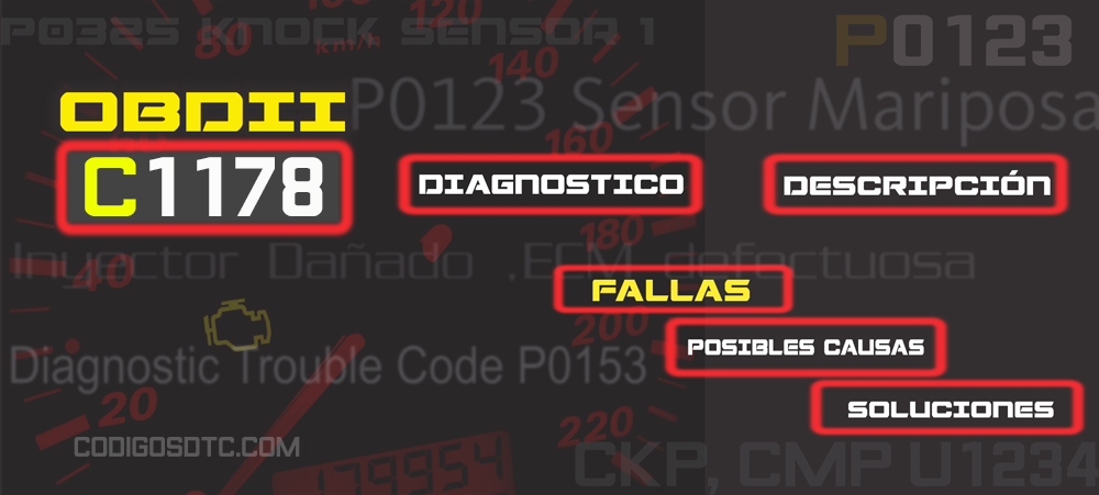 CÓDIGO C1178 (todas las marcas) | Síntomas y Soluciones